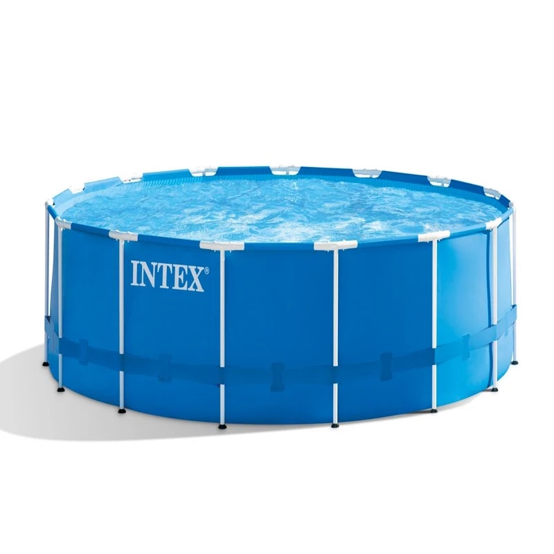 INTEX 15' x 48" Metal Frame above Ground Pool with Filter – Home Haven ...